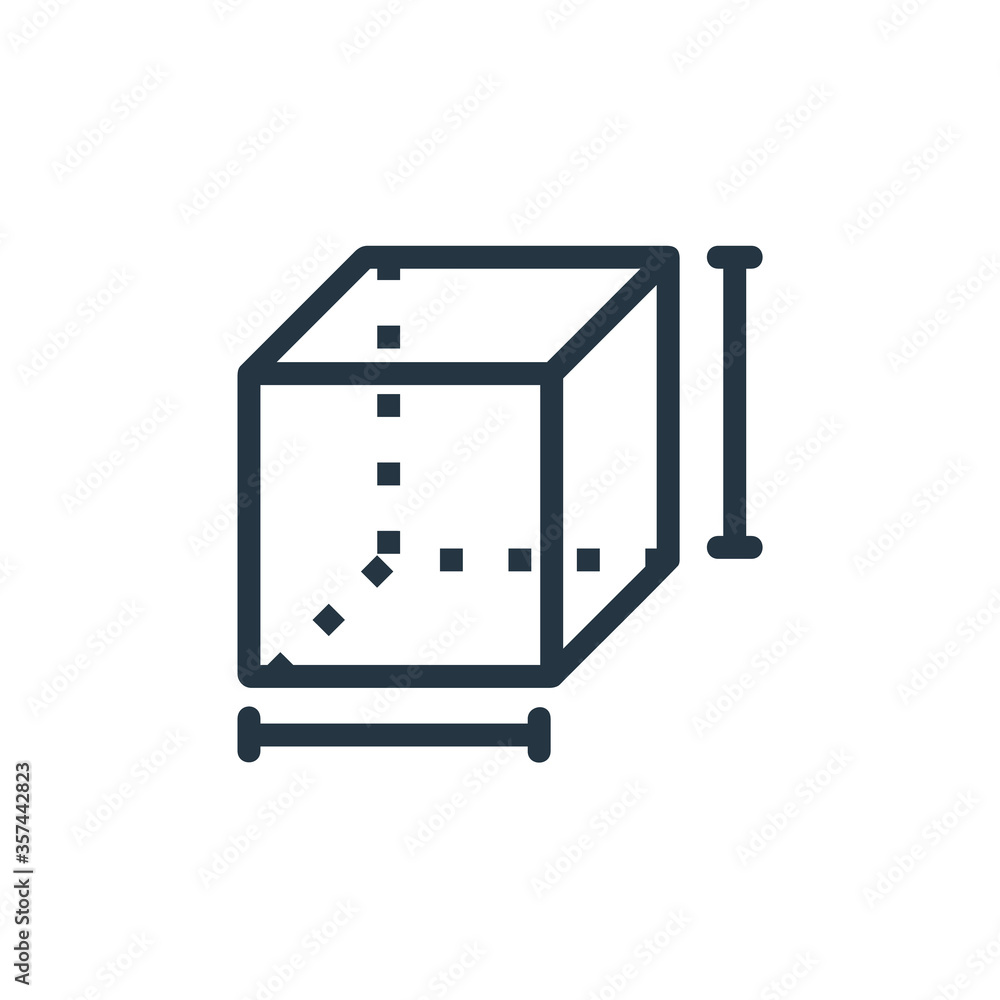 cube vector icon. cube editable stroke. cube linear symbol for use on ...