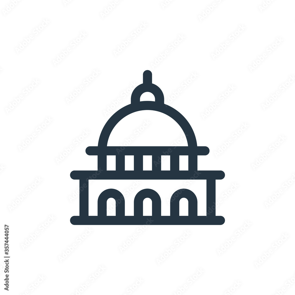 capitol vector icon. capitol editable stroke. capitol linear symbol for ...