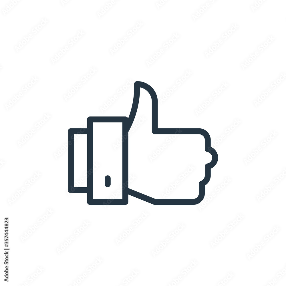 thumbs up vector icon. thumbs up editable stroke. thumbs up linear ...