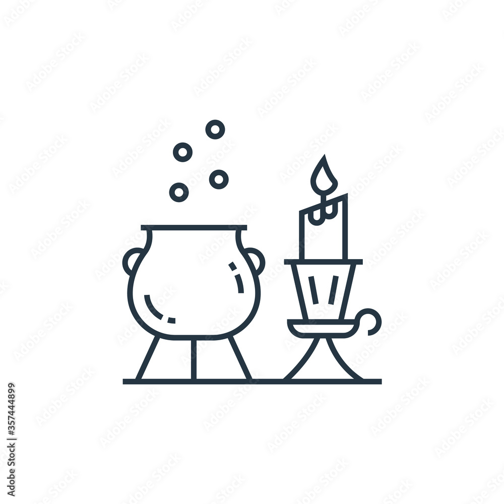 cauldron vector icon. cauldron editable stroke. cauldron linear symbol ...