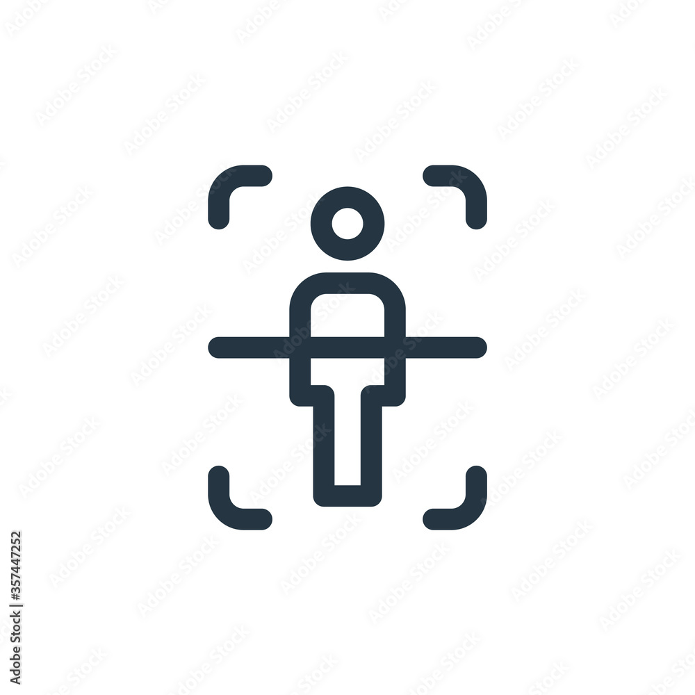 body scan vector icon. body scan editable stroke. body scan linear ...