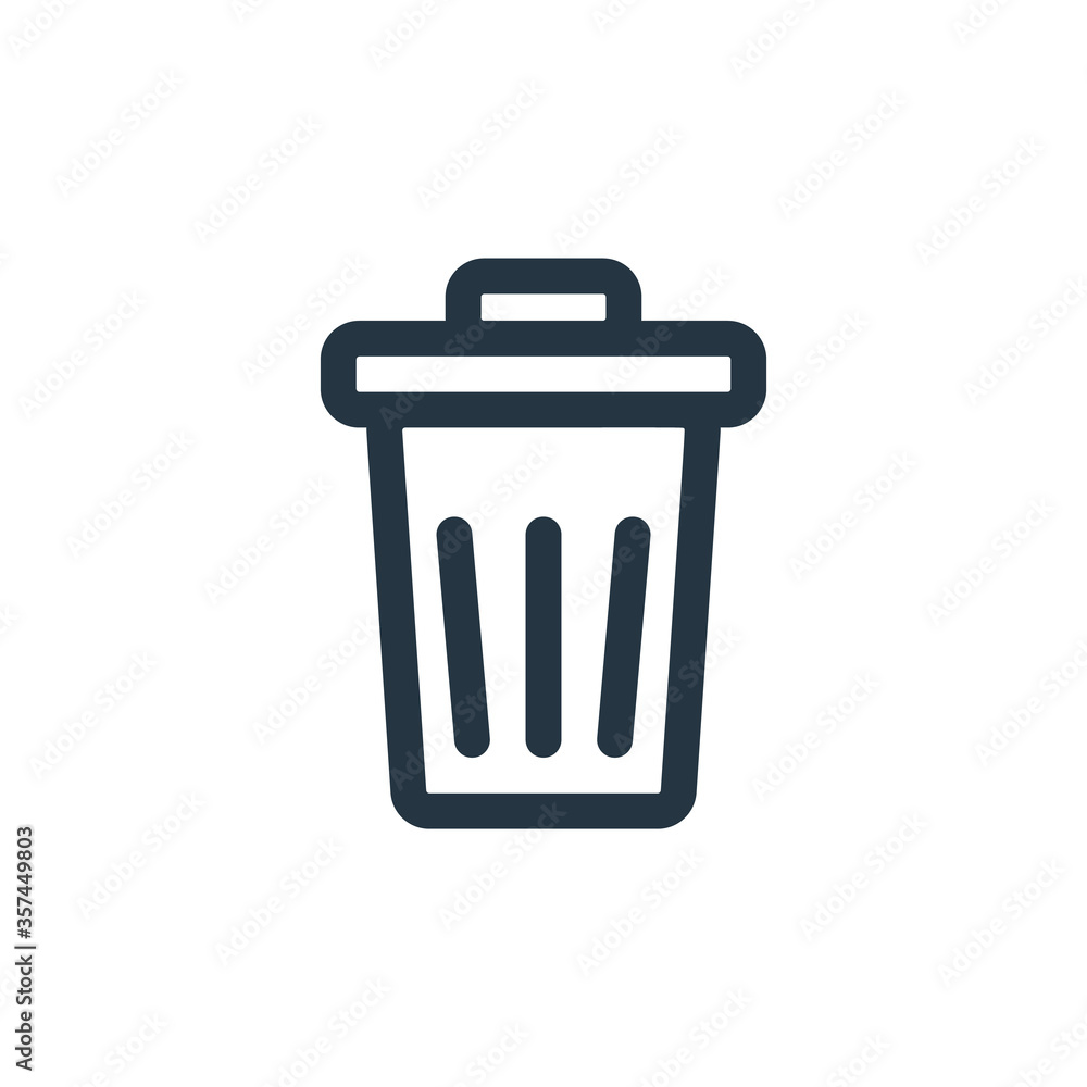 garbage vector icon. garbage editable stroke. garbage linear symbol for ...