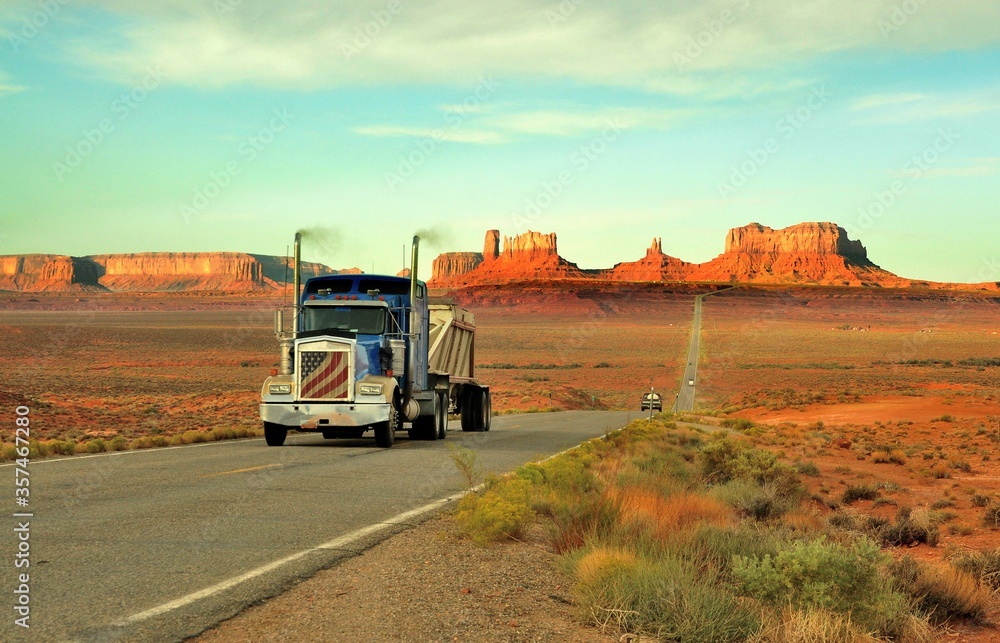 monument valley truck Stock Photo | Adobe Stock