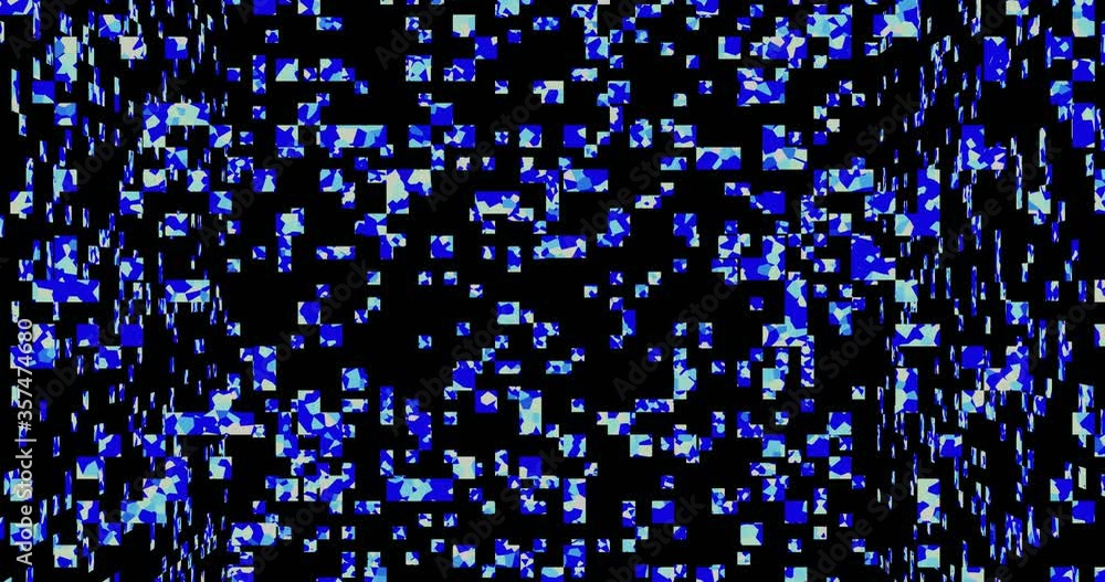 3d render with abstract blue background with disappearing tiles Stock ...