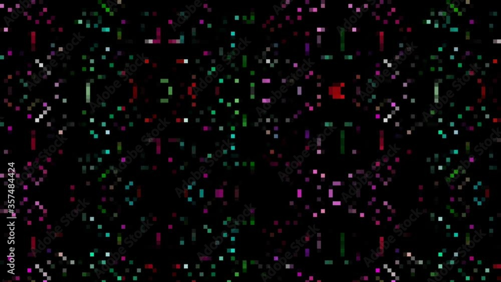 Pixel LCD Screen, Retro Computer Animation Pixel Art Digital Screen ...