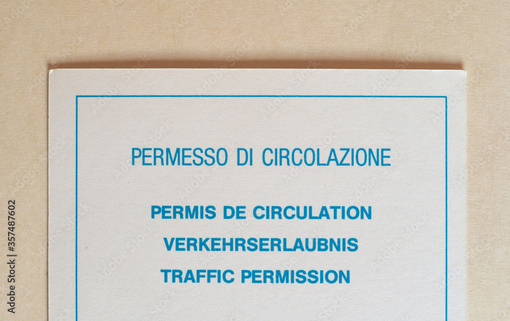 Traffic permit document Stock Photo | Adobe Stock