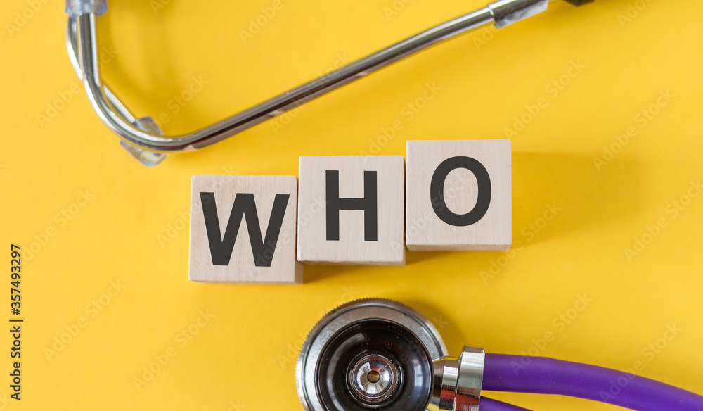 WHO - World Health Organization or question WHO on cube blocks on a ...