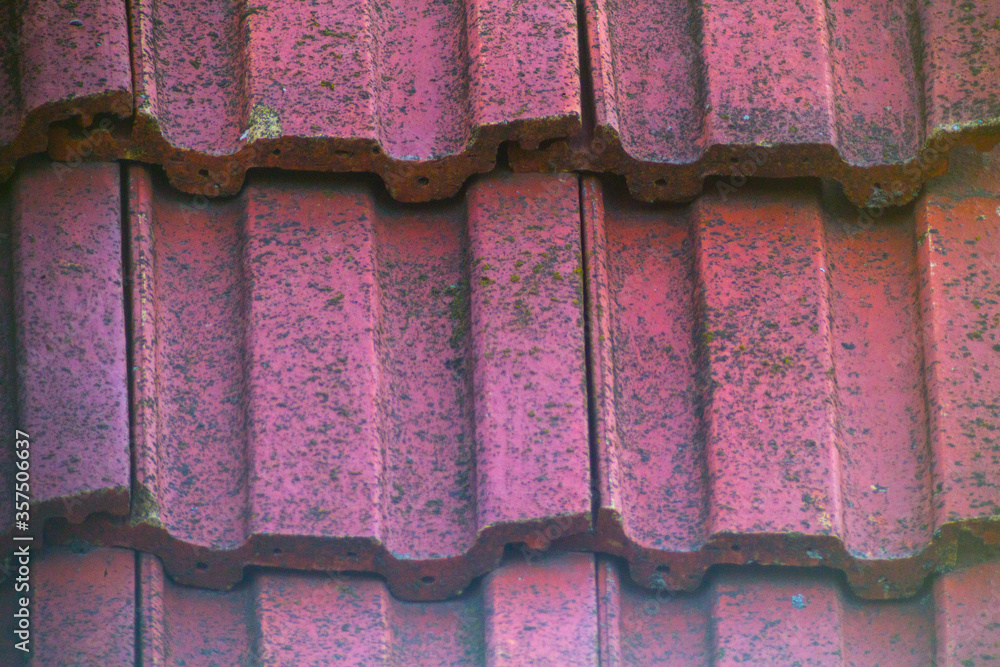 red tile clay roof background texture Stock Photo | Adobe Stock