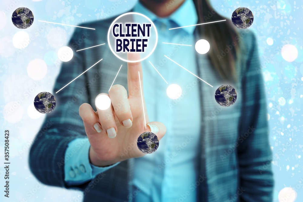 Conceptual hand writing showing Client Brief. Concept meaning the ...
