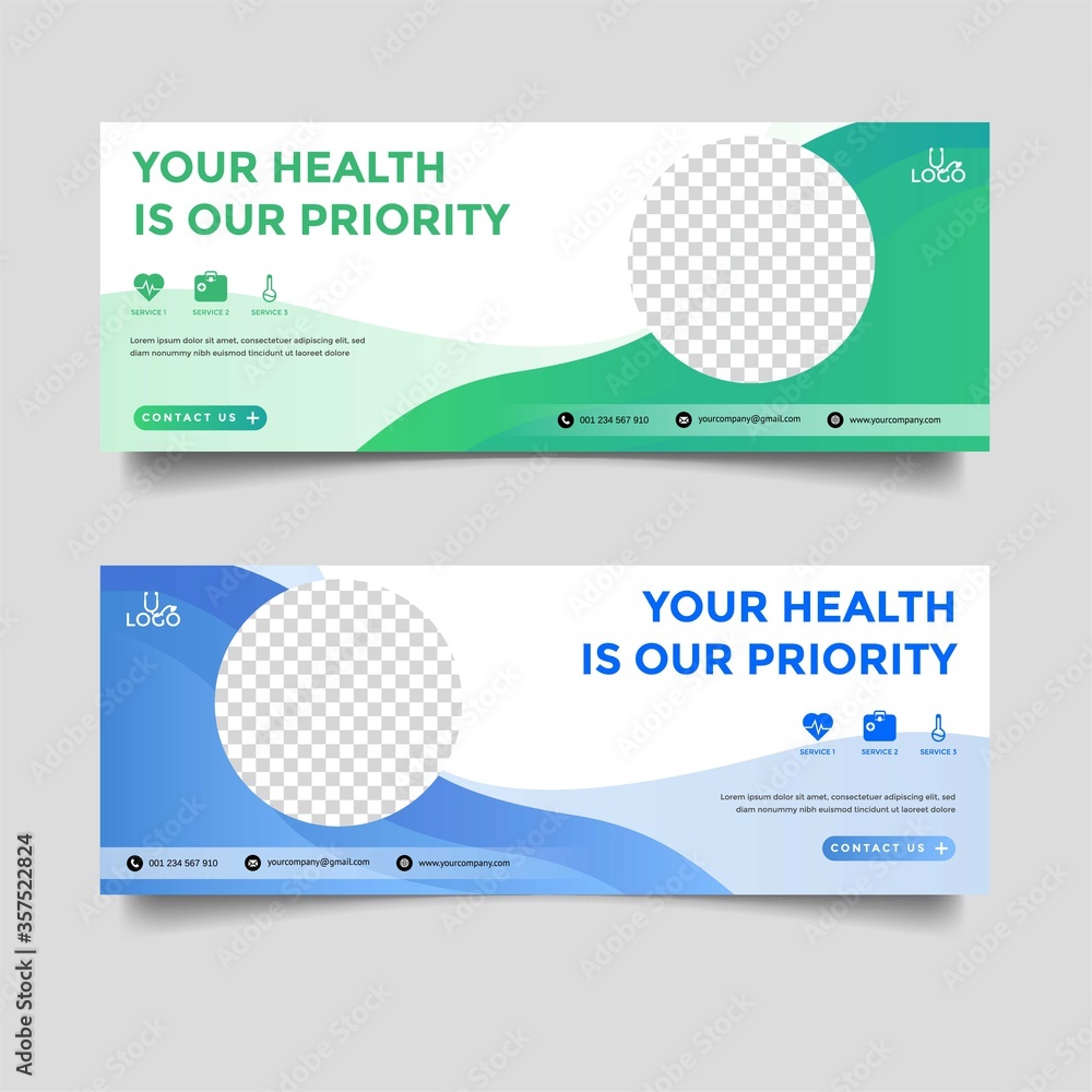 healthcare & medical banner ad design template Stock Vector | Adobe Stock
