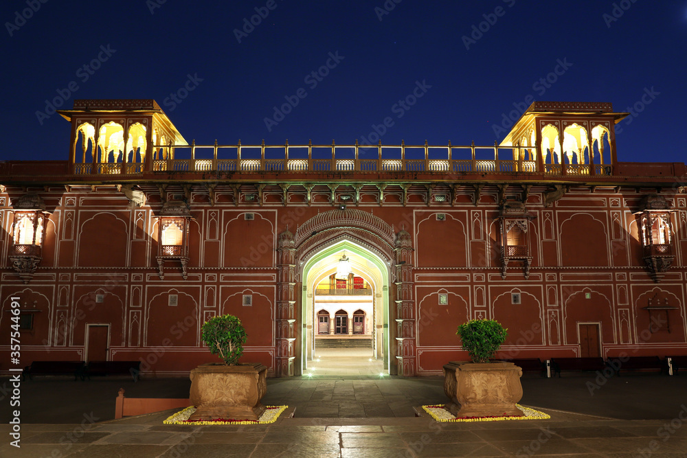 Jaipur,Rajasthan,India - November,2018 : Beautiful night view of famous ...