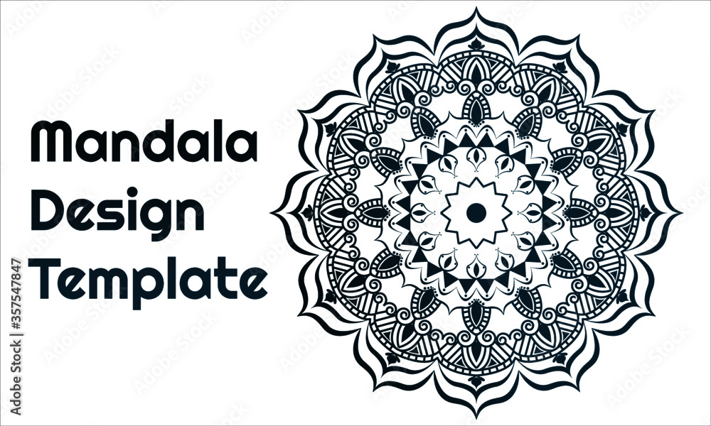 Mandala Background Design Template Stock Vector | Adobe Stock