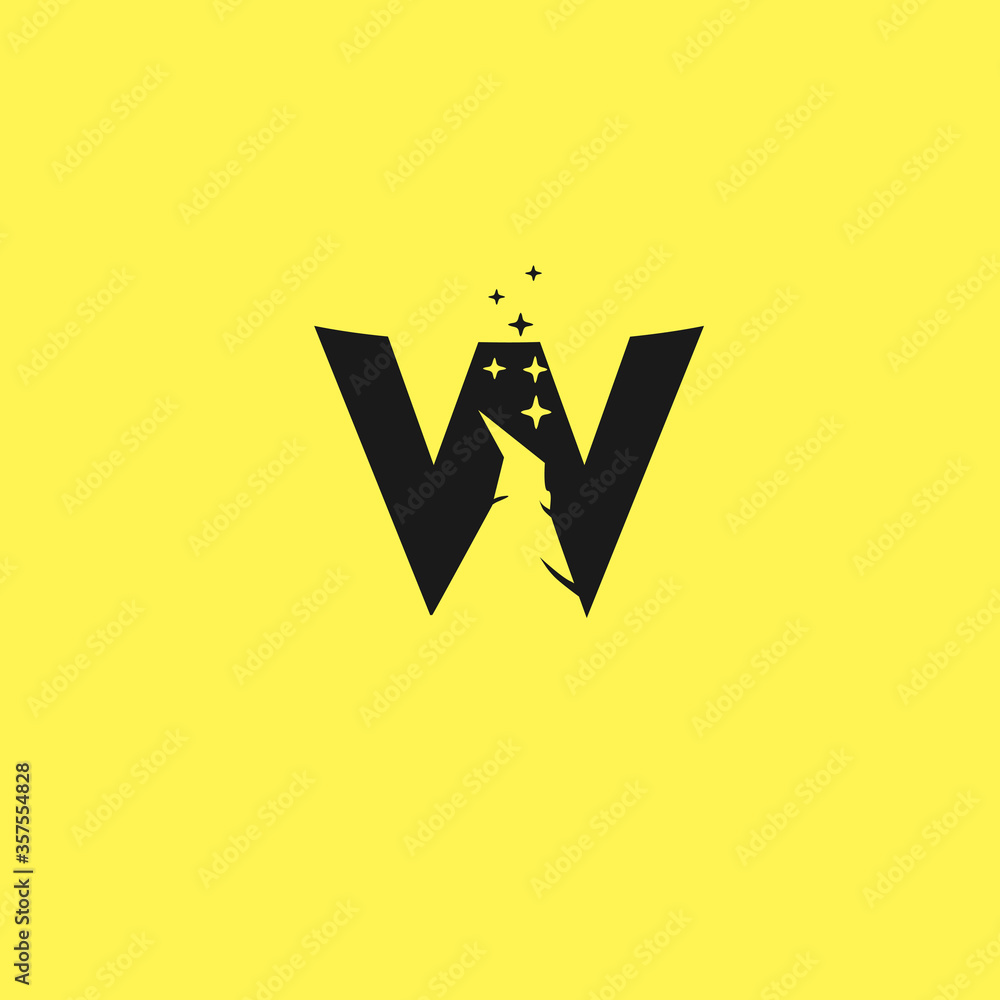 Wizard Hat Magic Logo design Concept illustration Stock Vector | Adobe ...