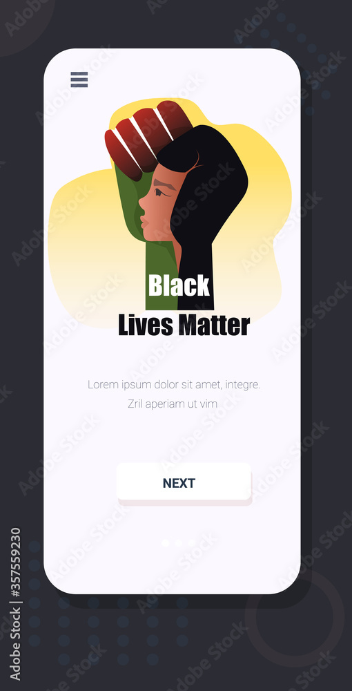 african american woman against racial discrimination black lives matter ...