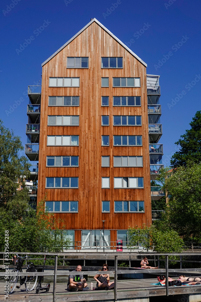 Stockholm, Sweden Multi-storey timber frame houses in the Sundbyberg ...
