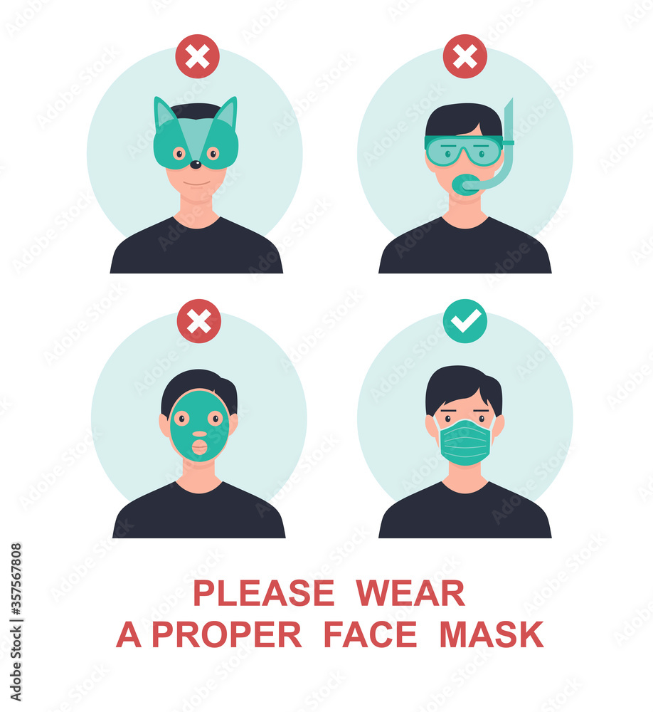 Please wear a proper face mask to avoid novel coronavirus covid-19 ...