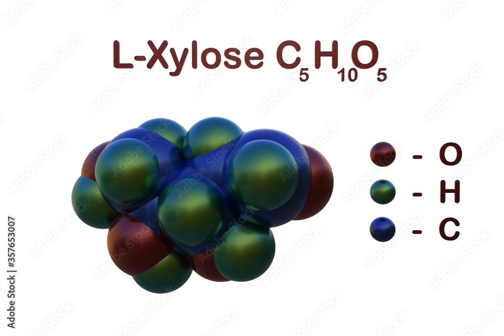 Structural chemical formula and space-filling molecular model of l ...