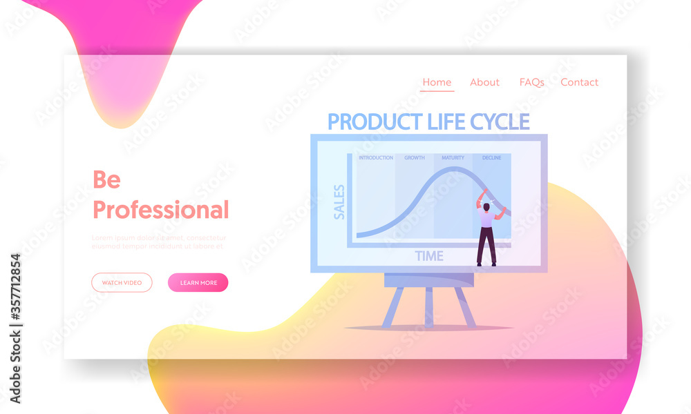 Product Life Cycle Marketing Strategy, Analytics Landing Page Template ...