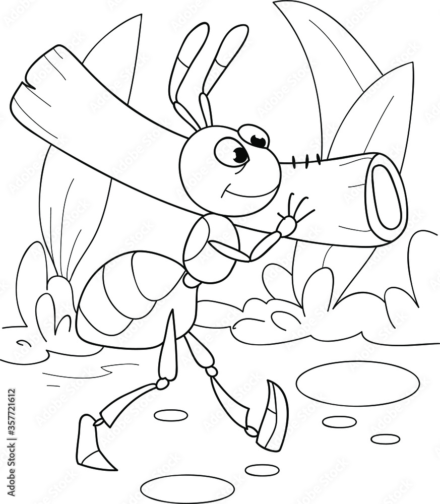 Ant Coloring Cartoon Colouring Pages Ants Kids Clipart Draw Drawing ...