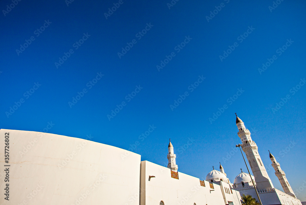 Quba Mosque, the first mosque build by prophet Muhammad in Medina ...