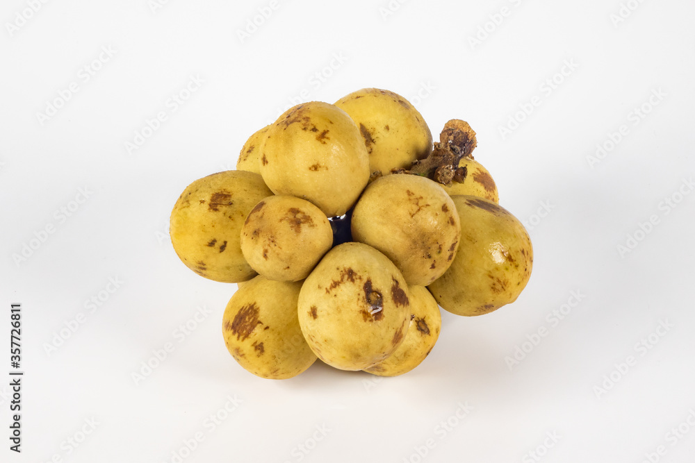 Lanzones fruit isolated on white background Stock Photo | Adobe Stock
