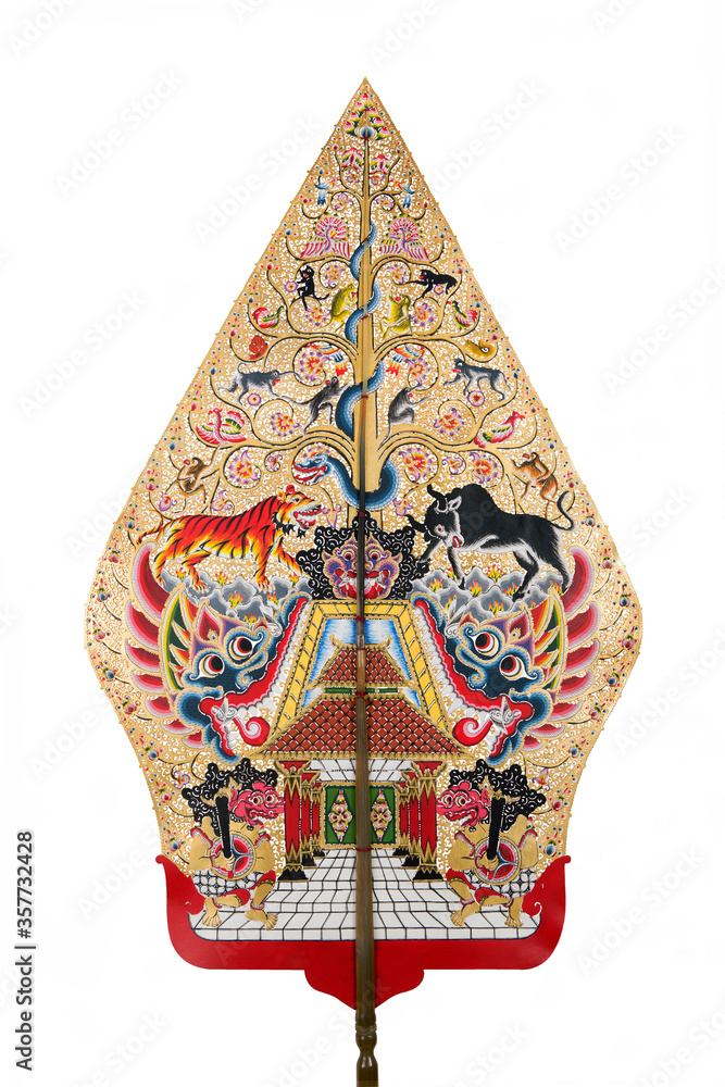 Gunungan Wayang Kulit or Tree of life puppet from Java Indonesia made ...