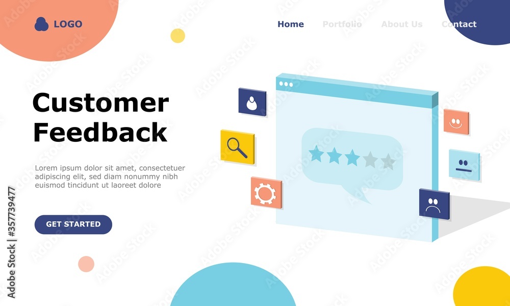 Customer Feedback Vector Illustration Concept, Suitable for web landing ...