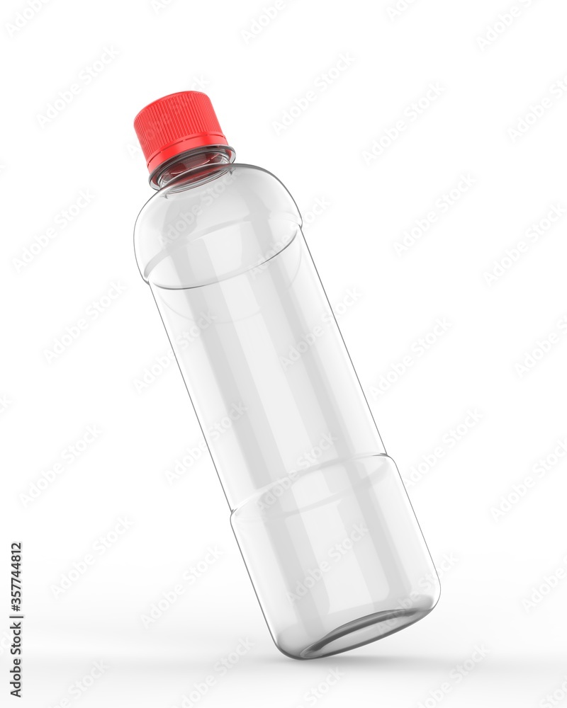 Blank pet bottle for design presentation and mock up. 3d render ...