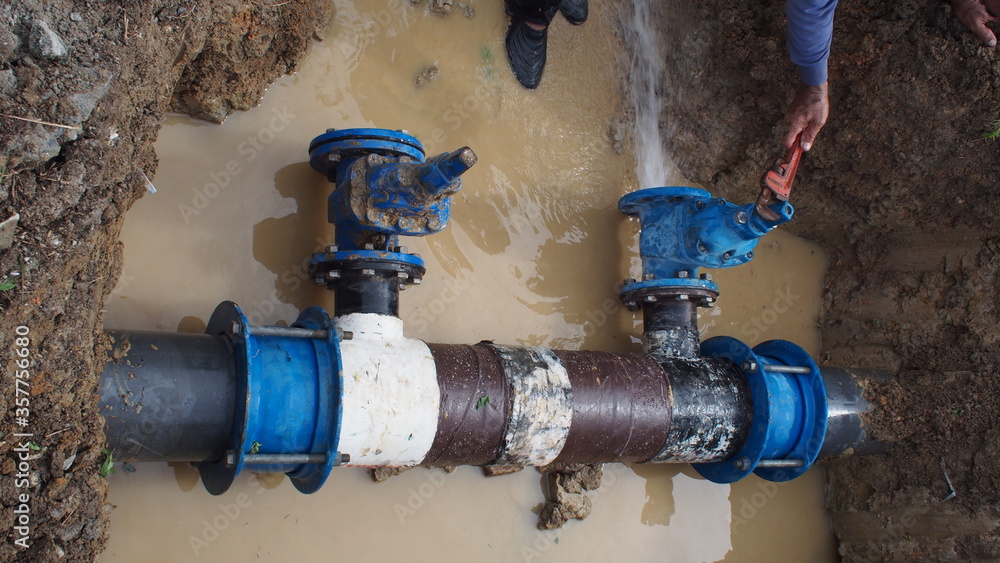 Main pipeline installation project for clean water supply to the public ...