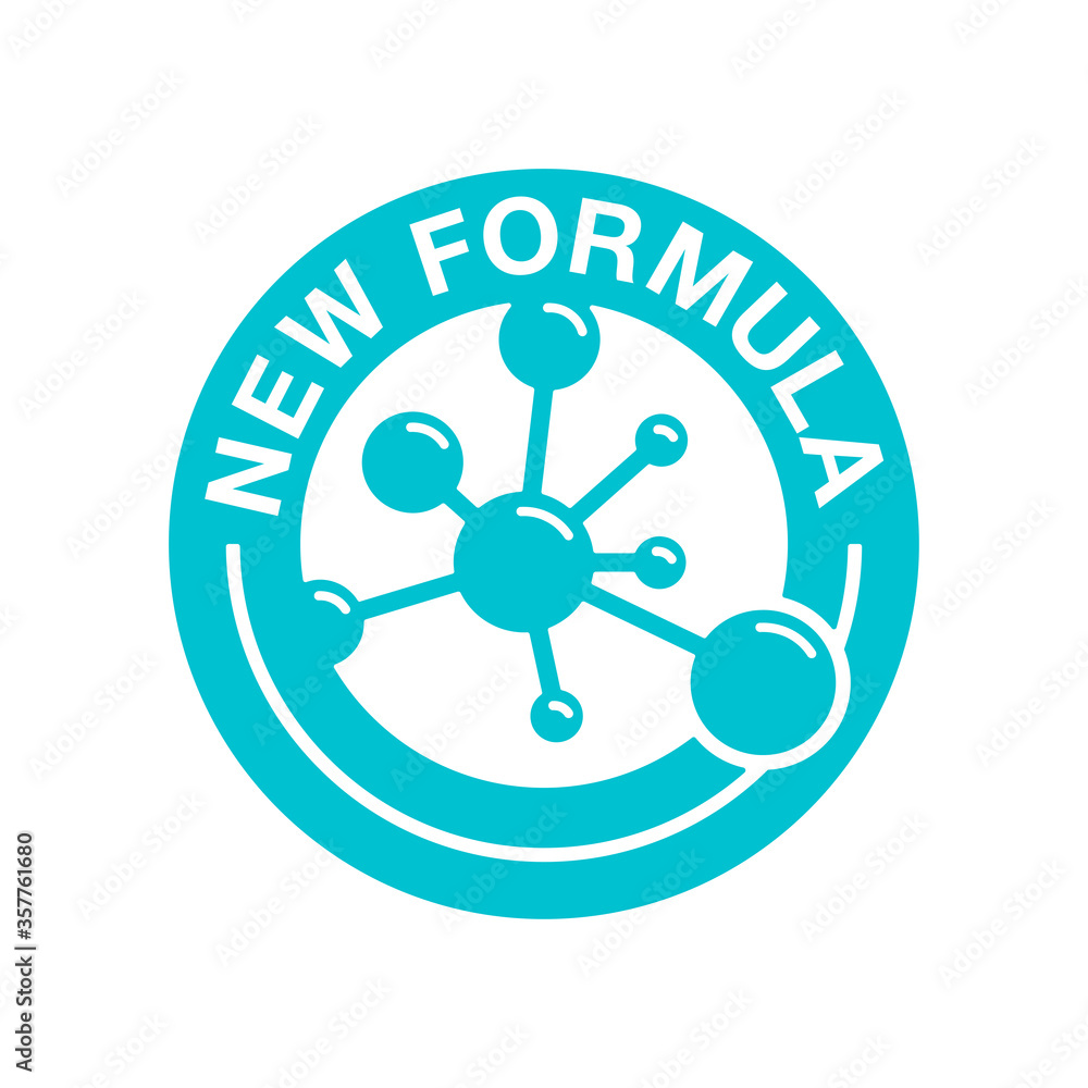 New Formula stamp in circular form with molecular cell inside ...