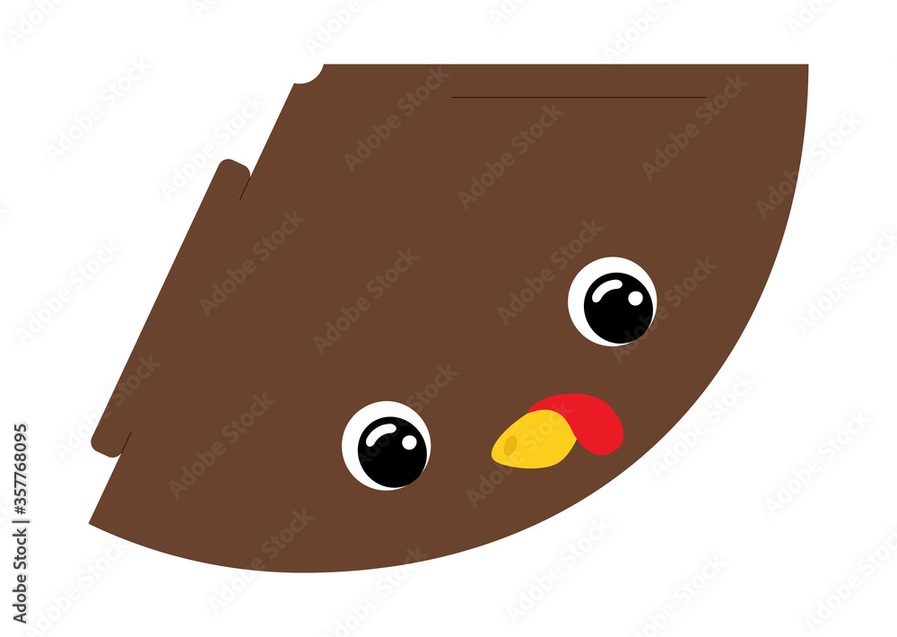Printable mockup cap turkey. Festive cone template for birthday, party ...