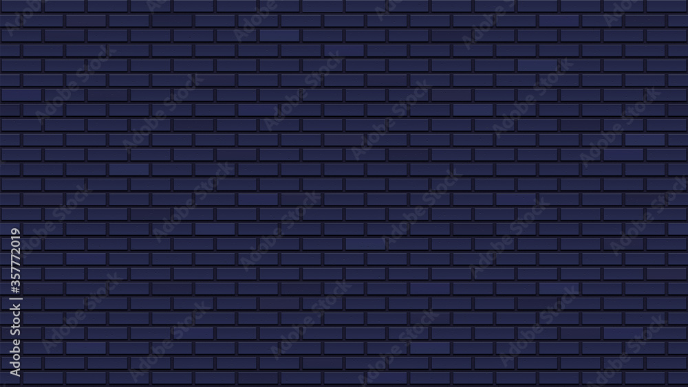 Dark seamless brick wall. Fine interior template with a bluish black ...