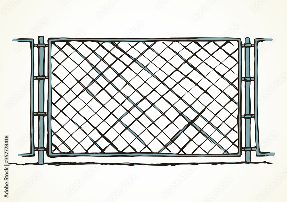 Fence. Vector drawing Stock Vector | Adobe Stock
