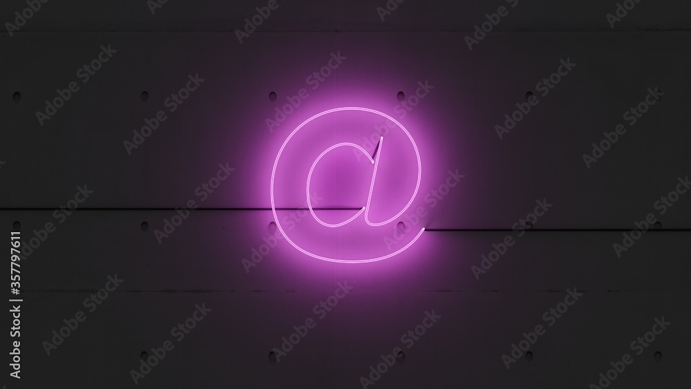 Símbolo arroba rosa. Stock Photo | Adobe Stock