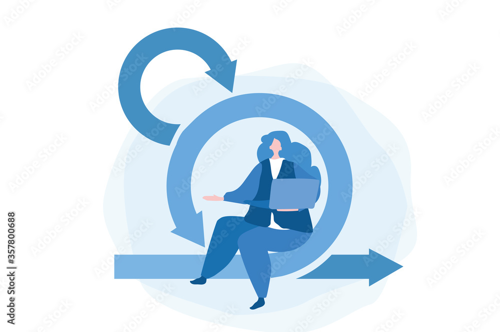Agile project management, Vector illustration for web banner ...