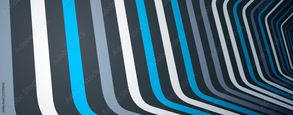Abstract lines in 3D dimensional perspective abstract vector background ...