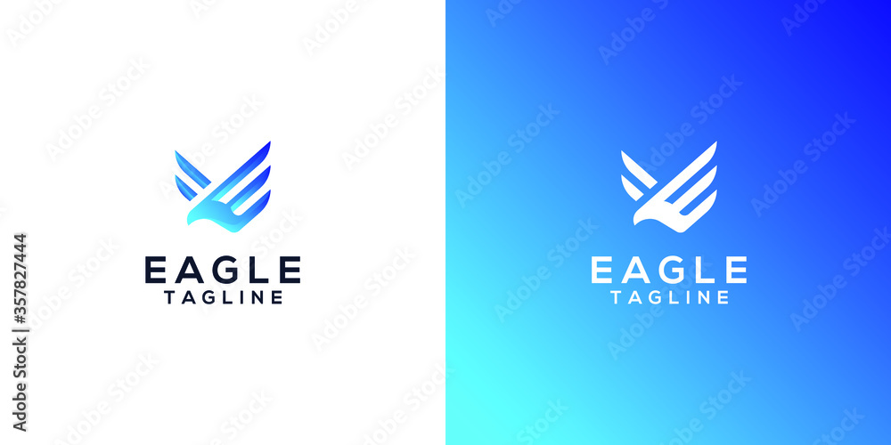 Simple Eagle Logo Design Inspiration Stock Vector | Adobe Stock