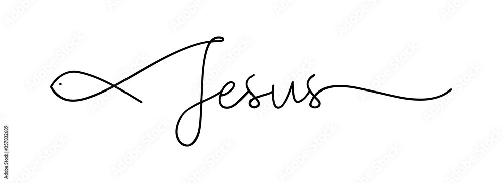 Jesus. Christian, bible, religious, churh word. Lettering typography ...