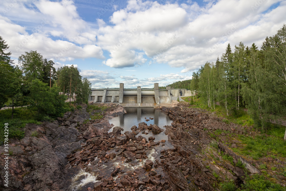 The Imatra Rapids (Imatrankoski) on the Vuoksa River in Imatra ...