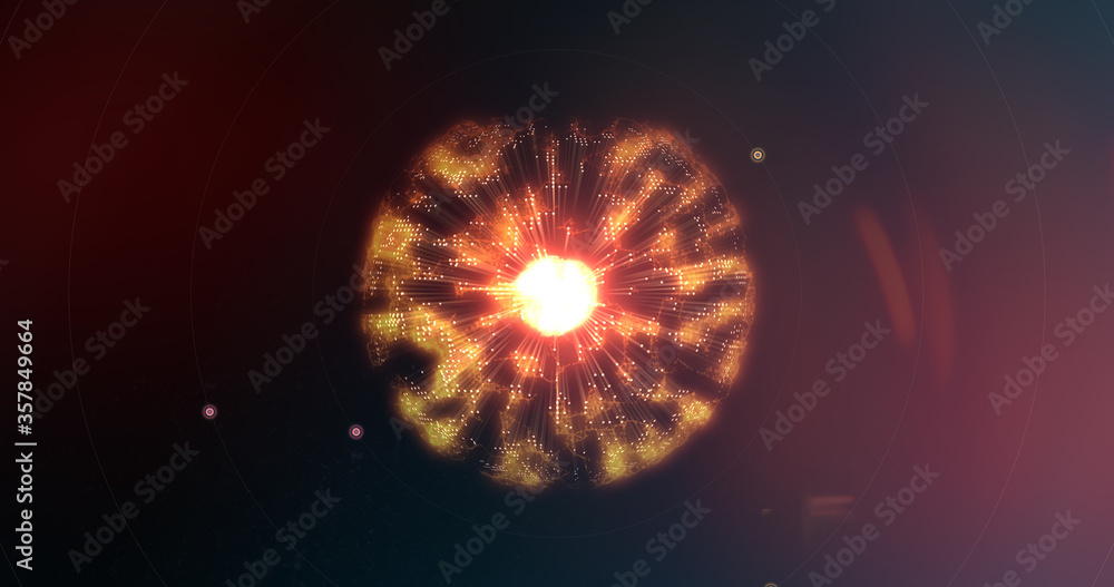 Explosion of molecule at sub-atomic level with force field and cell ...