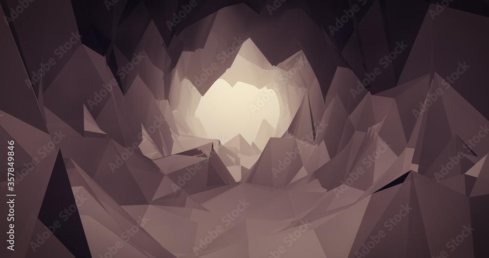 Retro pop abstract 80s style cave background vector illustration. Low ...