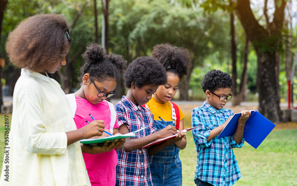 Children Working Together Outside