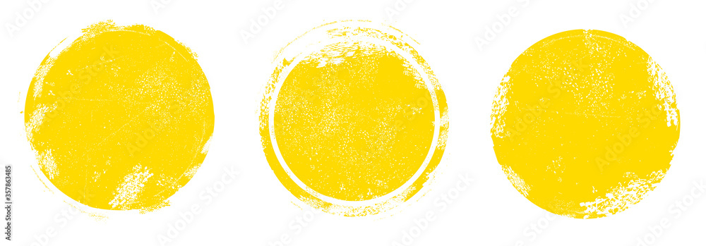 Circle grunge stamp set. Round vector isolated on white background ...