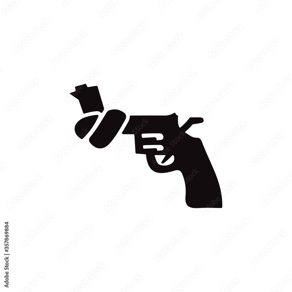 Stop gun violence icon illustration. No gun, ban weapons symbol. Gun ...