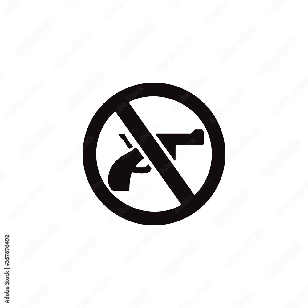 Stop gun violence icon illustration. No gun, ban weapons symbol. Gun ...