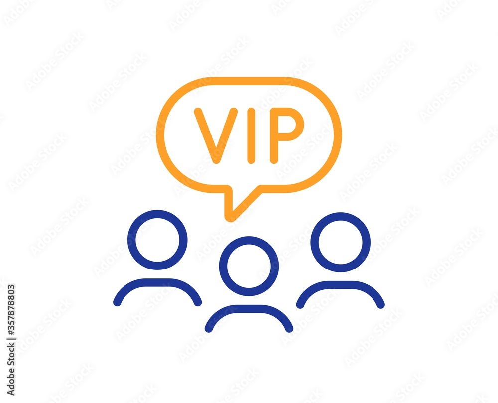 Vip clients line icon. Very important person sign. Member club ...