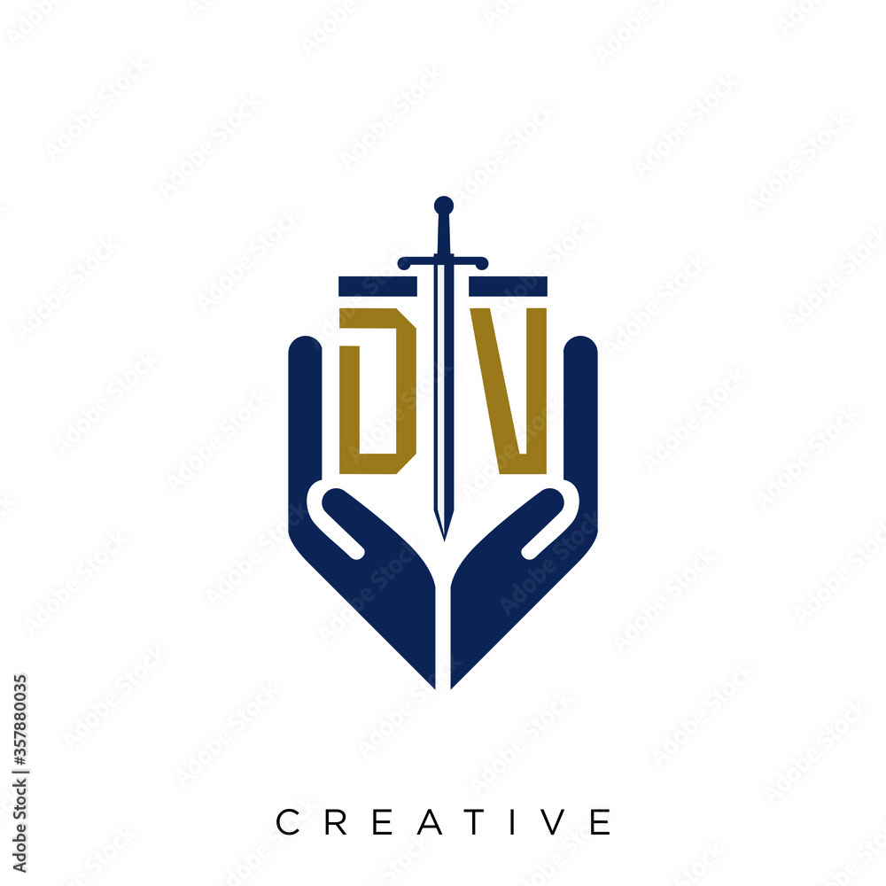 dv logo design vector Stock Vector | Adobe Stock