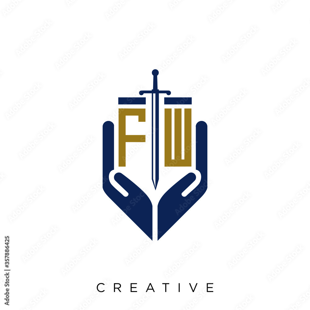 fw logo design vector icon Stock Vector | Adobe Stock
