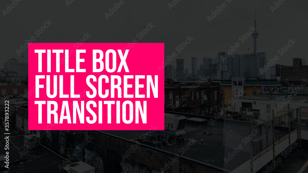 Title Box Full Screen Transition Stock Template | Adobe Stock