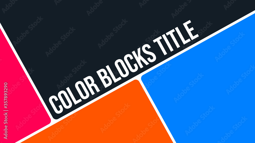 Color Blocks Title Stock Template | Adobe Stock